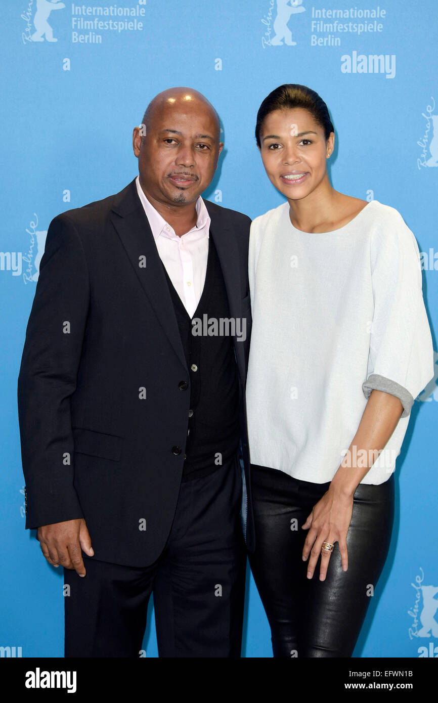 Berlin, Germany. 10th Feb, 2015. Director Raoul Peck and Ayo during the ...
