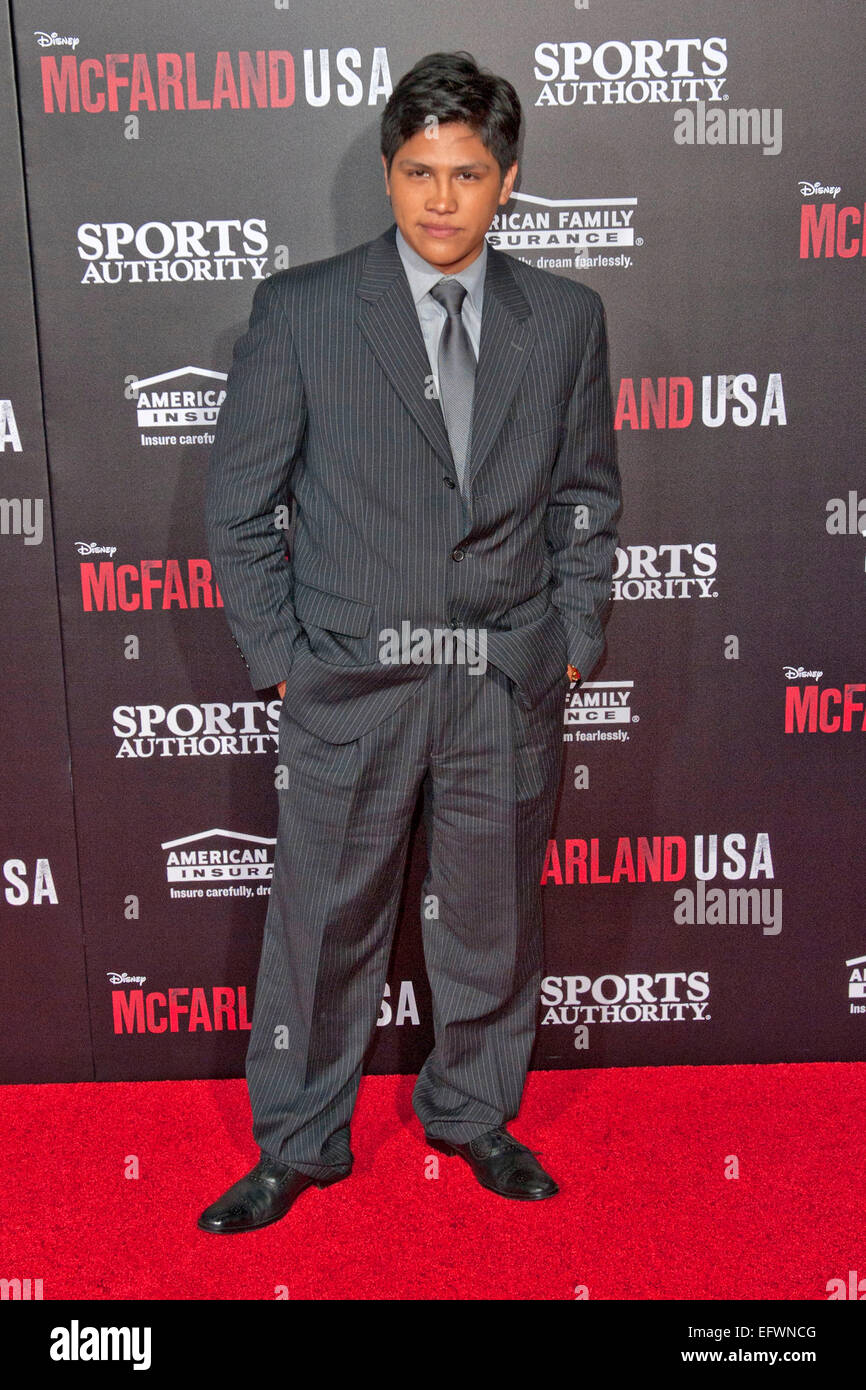 Johnny Ortiz attending the world premiere of Disney's 'McFarland, USA ...