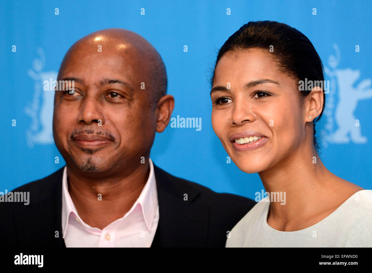 Berlin, Germany. 10th Feb, 2015. Director Raoul Peck and Ayo during the ...
