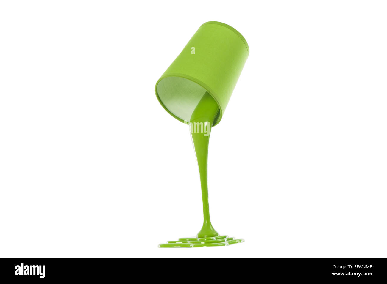pouring paint from colored container on white background Stock Photo ...