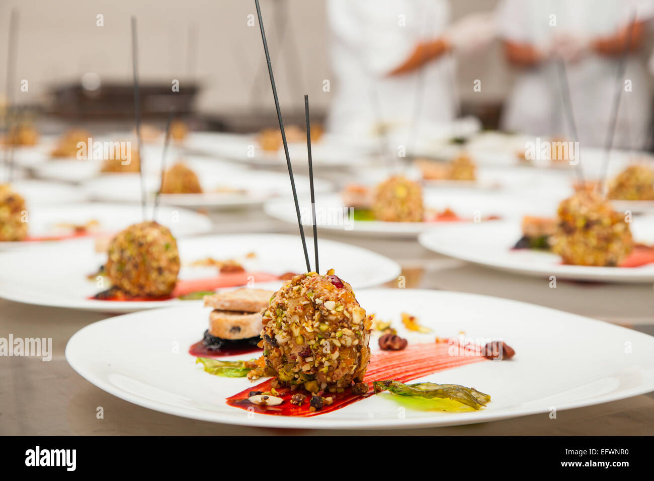 decorated delicious dish by a chef, ready to be served Stock Photo - Alamy