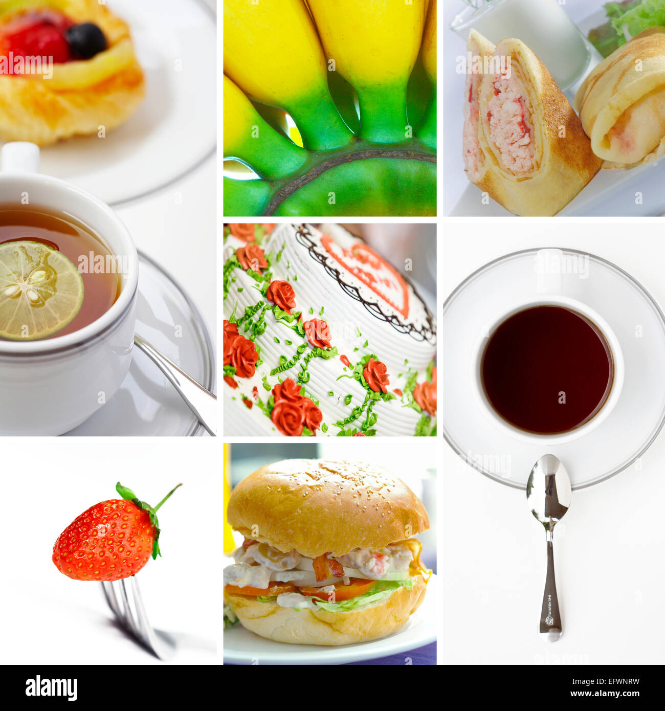 Photo collage and food hi-res stock photography and images - Alamy