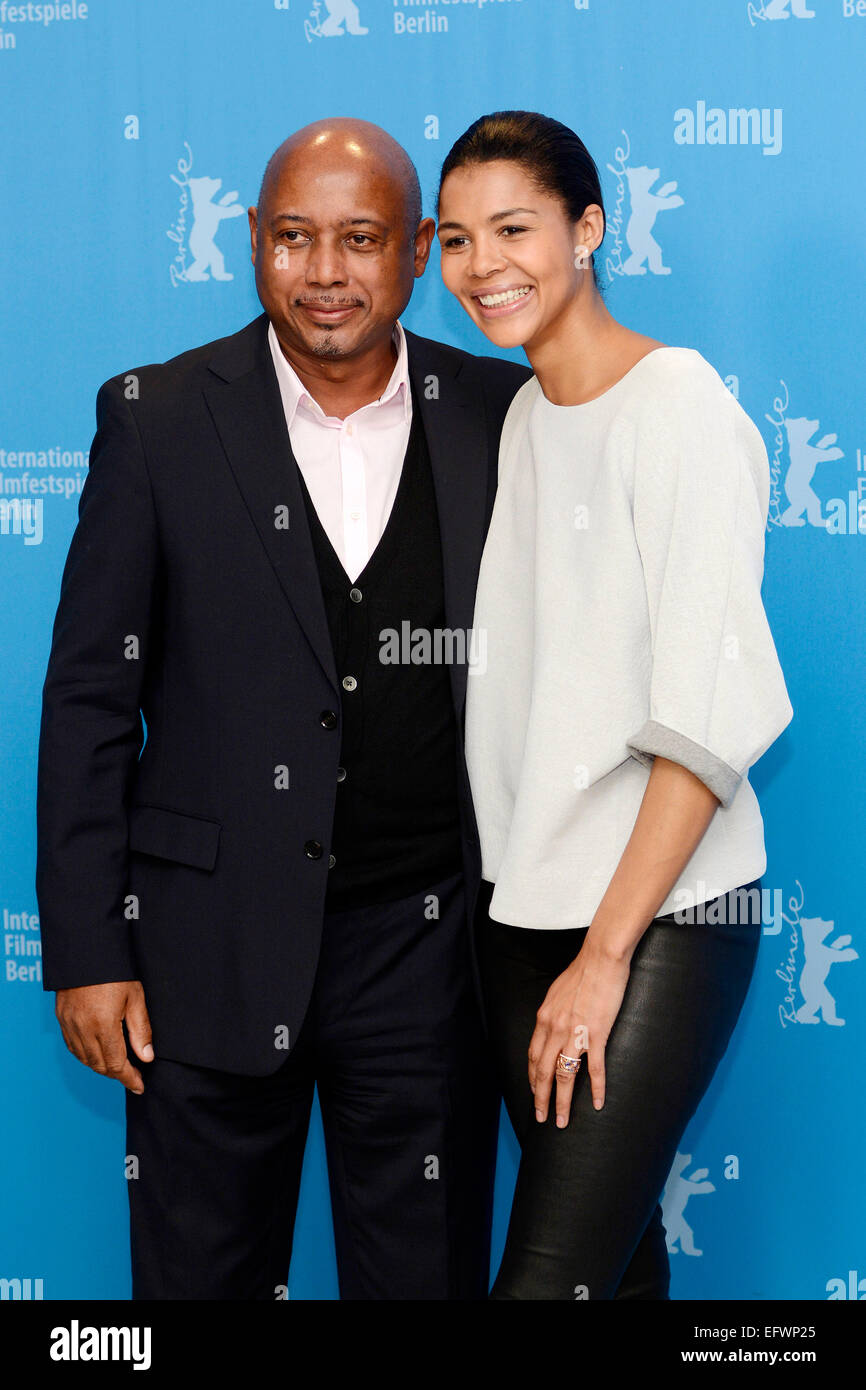 Berlin, Germany. 10th Feb, 2015. Director Raoul Peck and Ayo during the ...