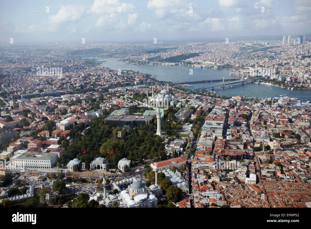 Aerial view of Golden Horn Istanbul Turkey Stock Photo - Alamy