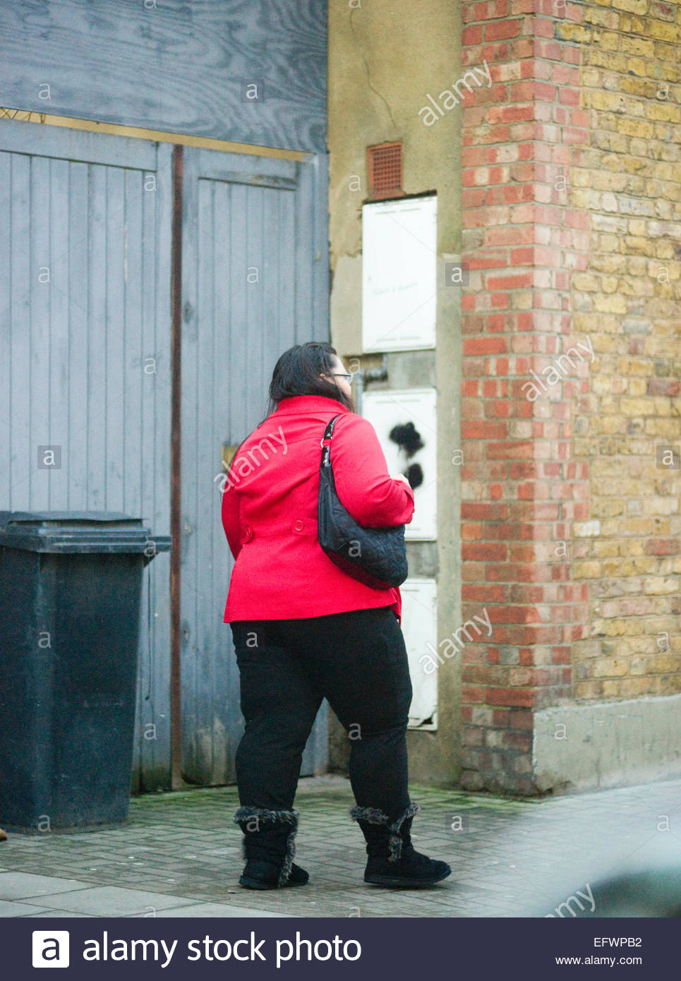 Fat Woman Walking Rear View High Resolution Stock Photography and ...