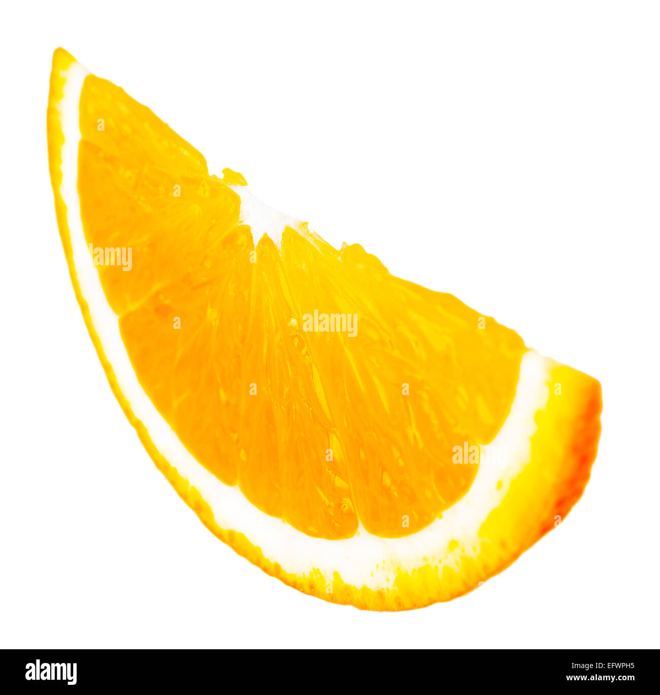 juicy part of orange on a white isolated background Stock Photo - Alamy