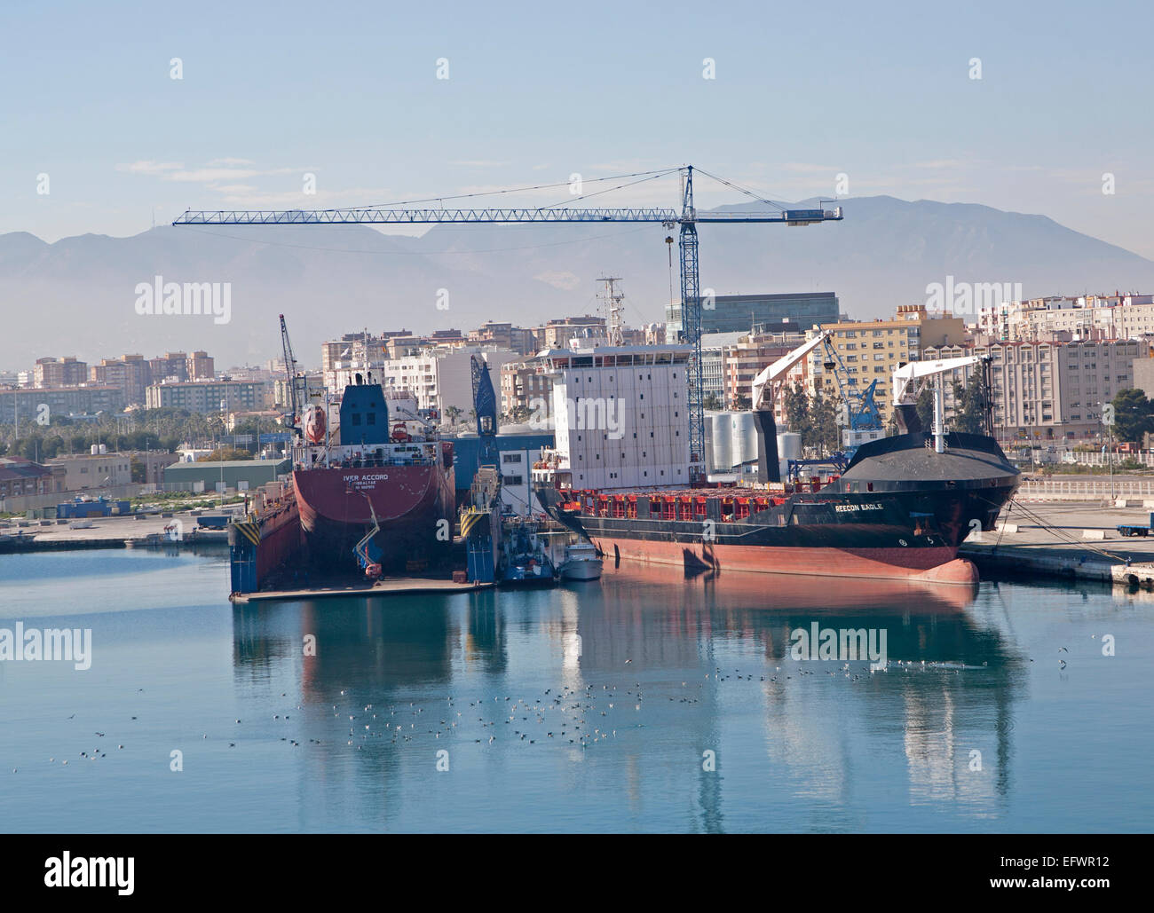 Cargo ships in port hi-res stock photography and images - Alamy