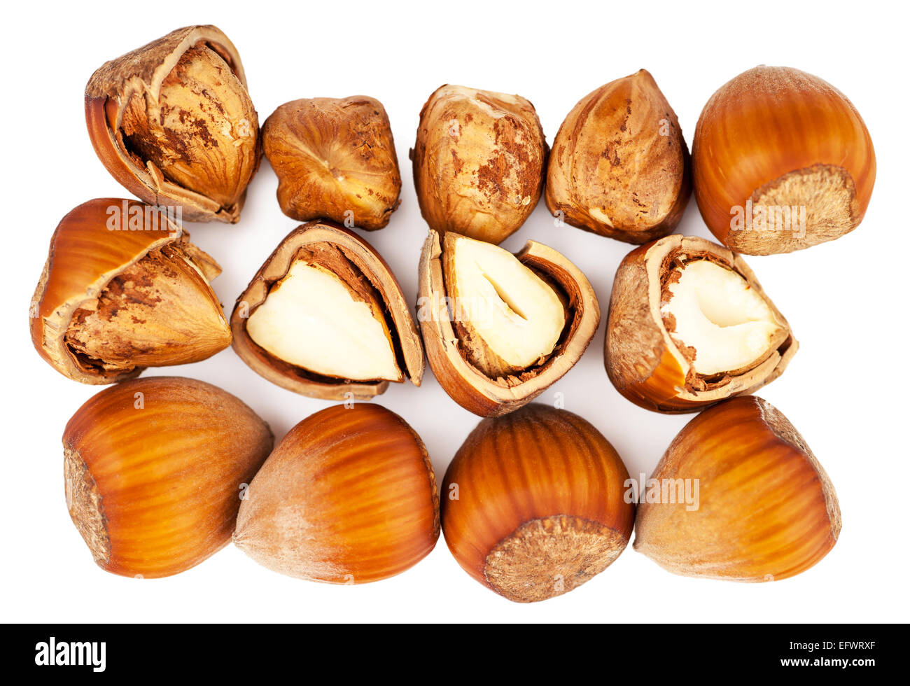 tree nuts close-up isolated on white background Stock Photo - Alamy