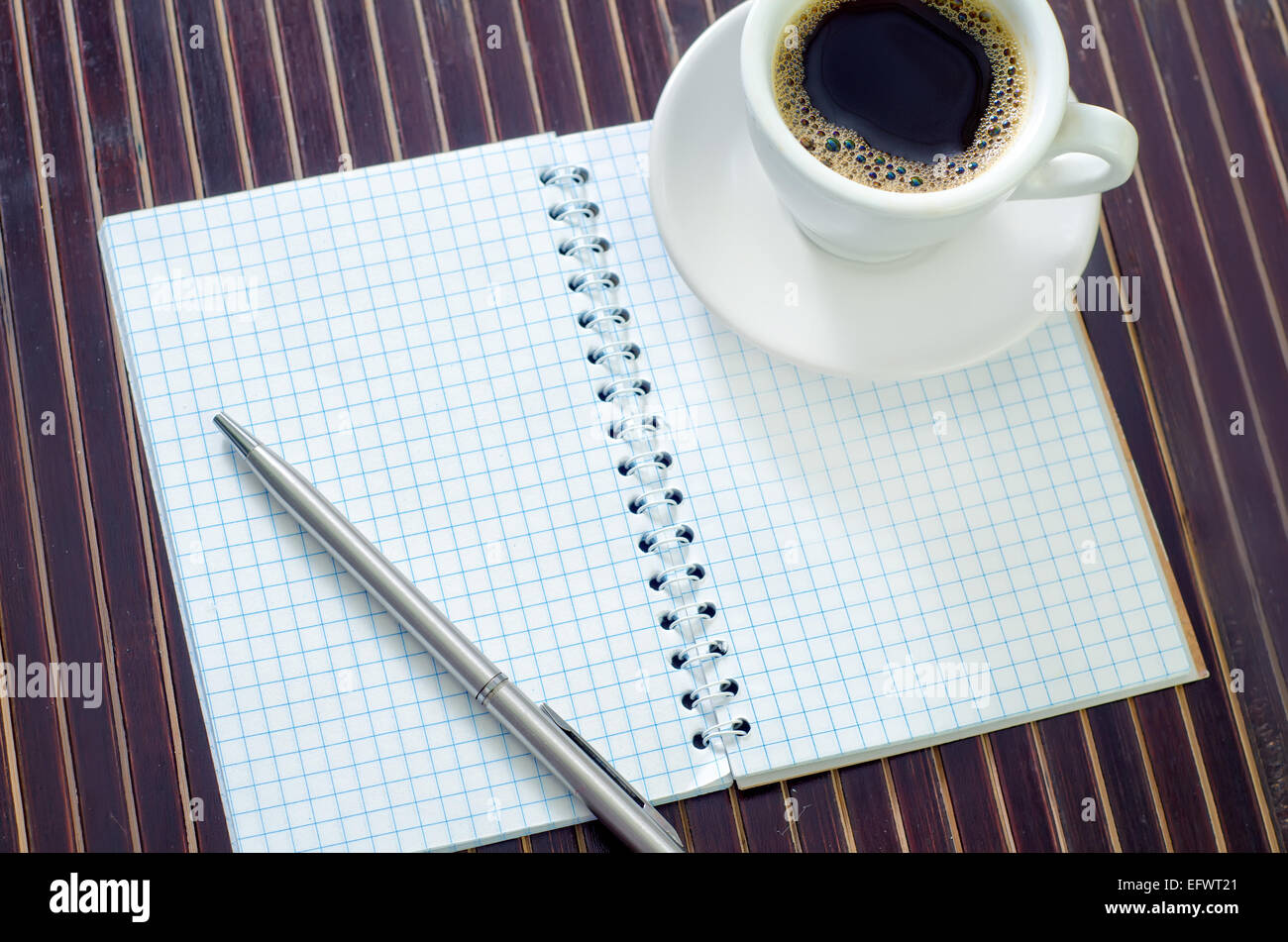 coffee and note Stock Photo - Alamy