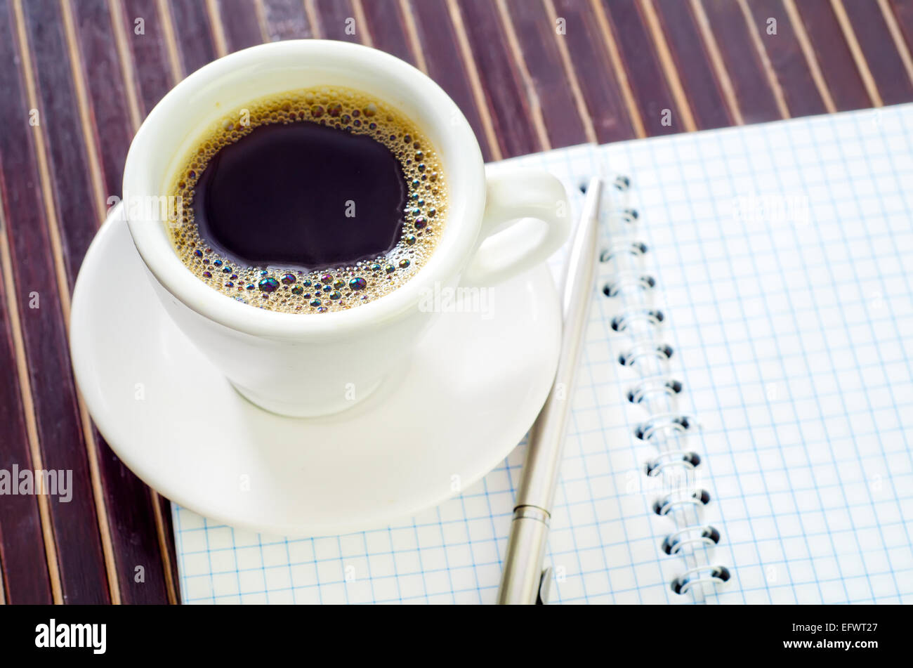 coffee and note Stock Photo - Alamy