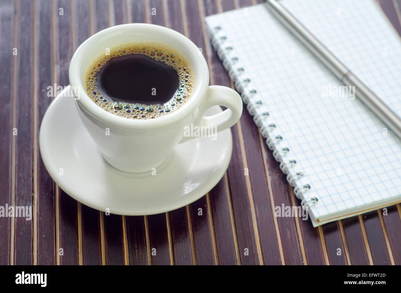 coffee and note Stock Photo - Alamy