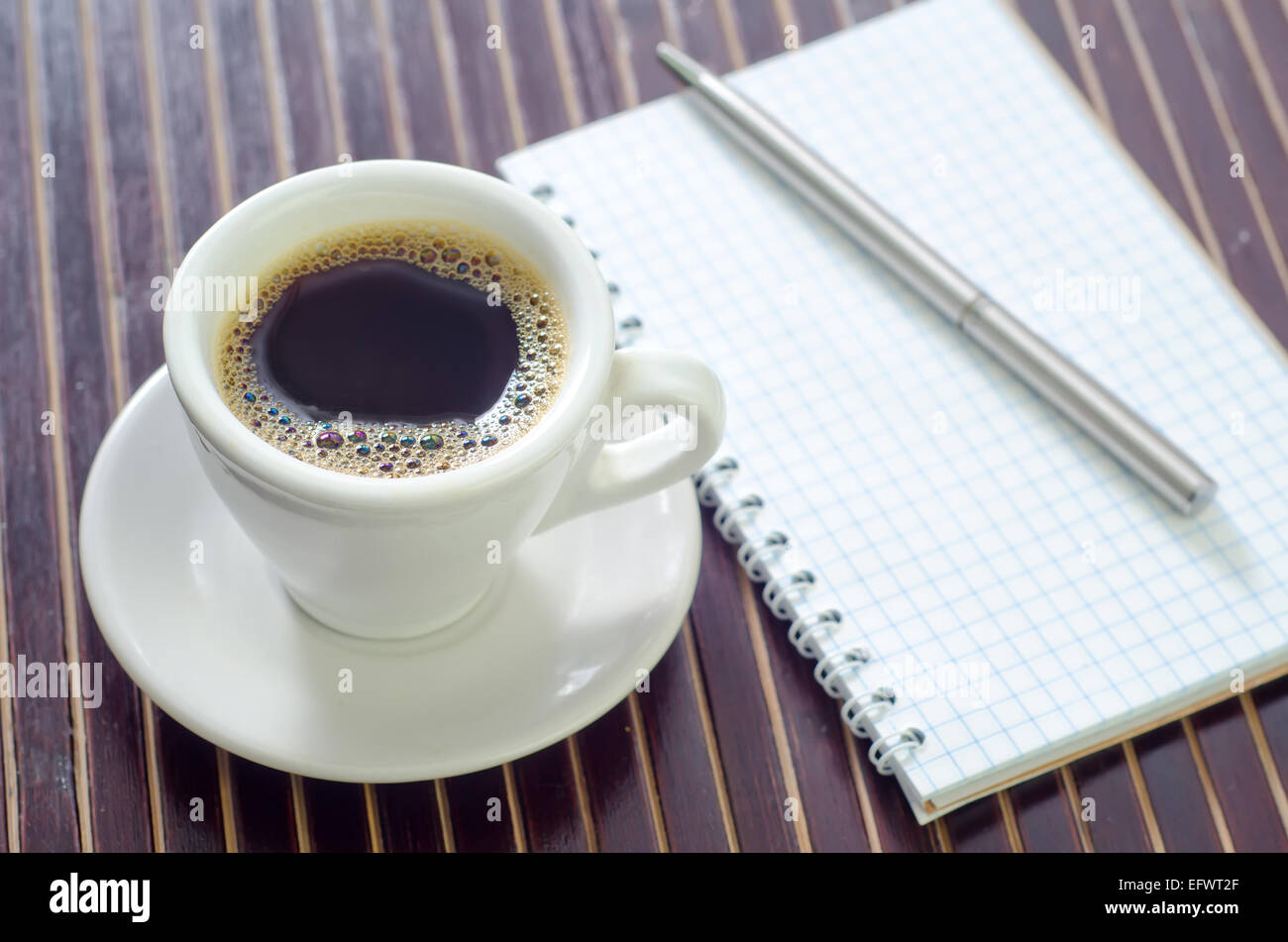 coffee and note Stock Photo - Alamy