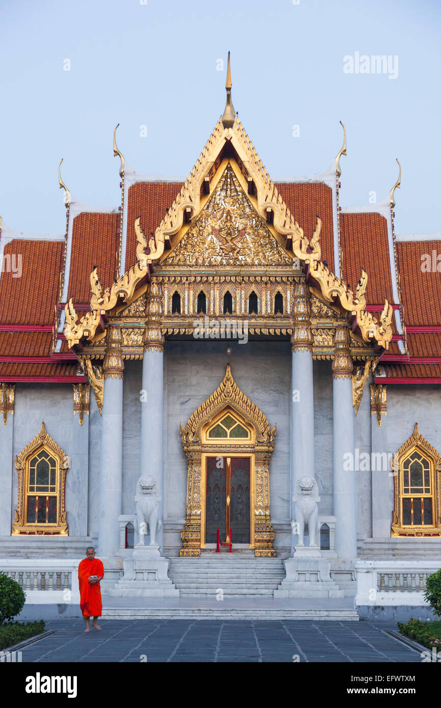 Thailand, Bangkok, Wat Benchamabophit aka The Marble Temple Stock Photo ...