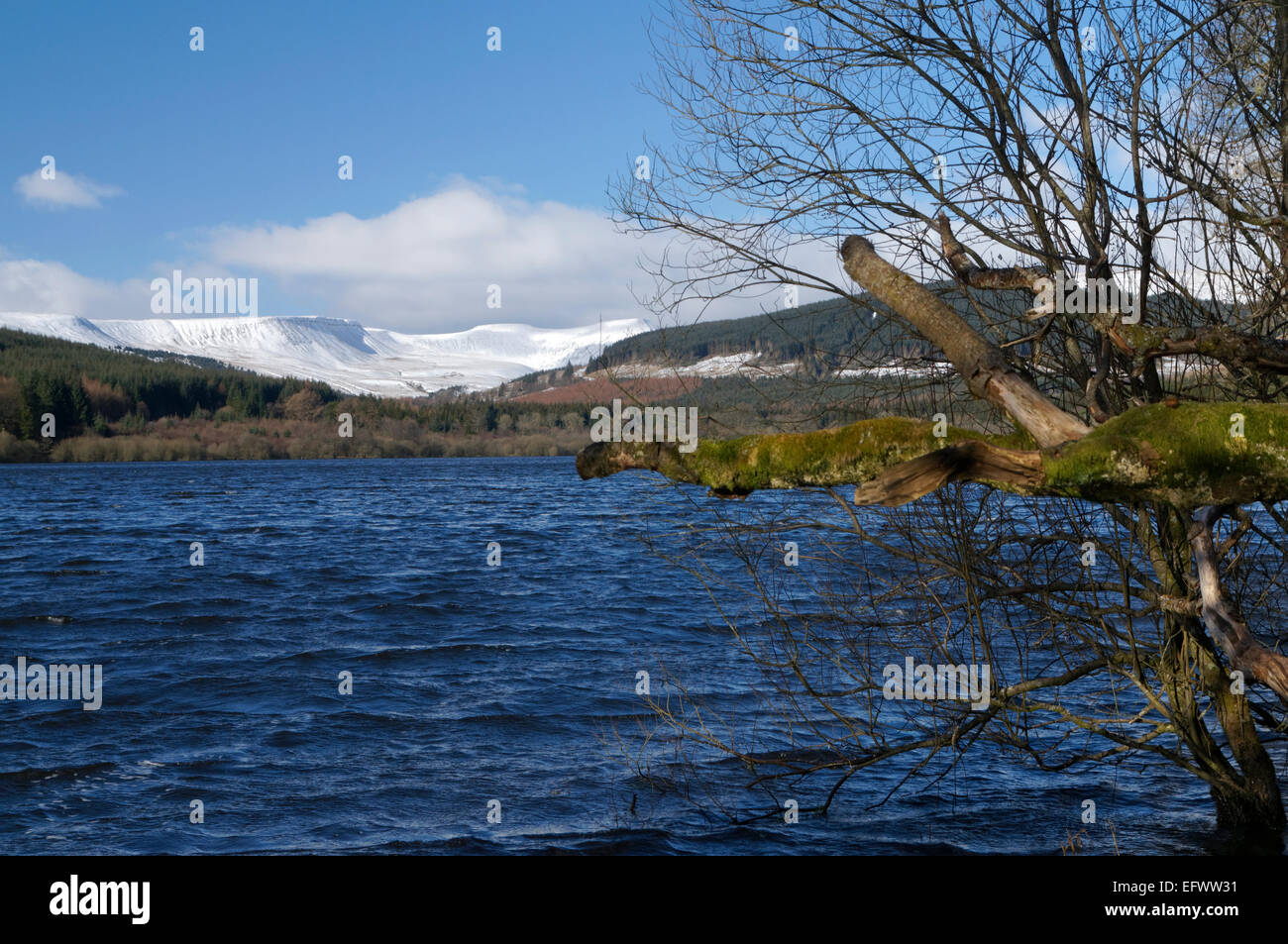 Pentwyn Reservoir and the Brecon Beacons, Brecon Beacons National Park ...