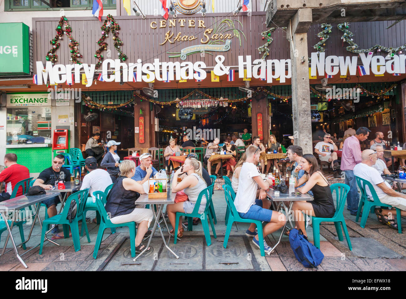 Thailand, Bangkok, Khaosan Road, Typical Restaurants Stock Photo - Alamy