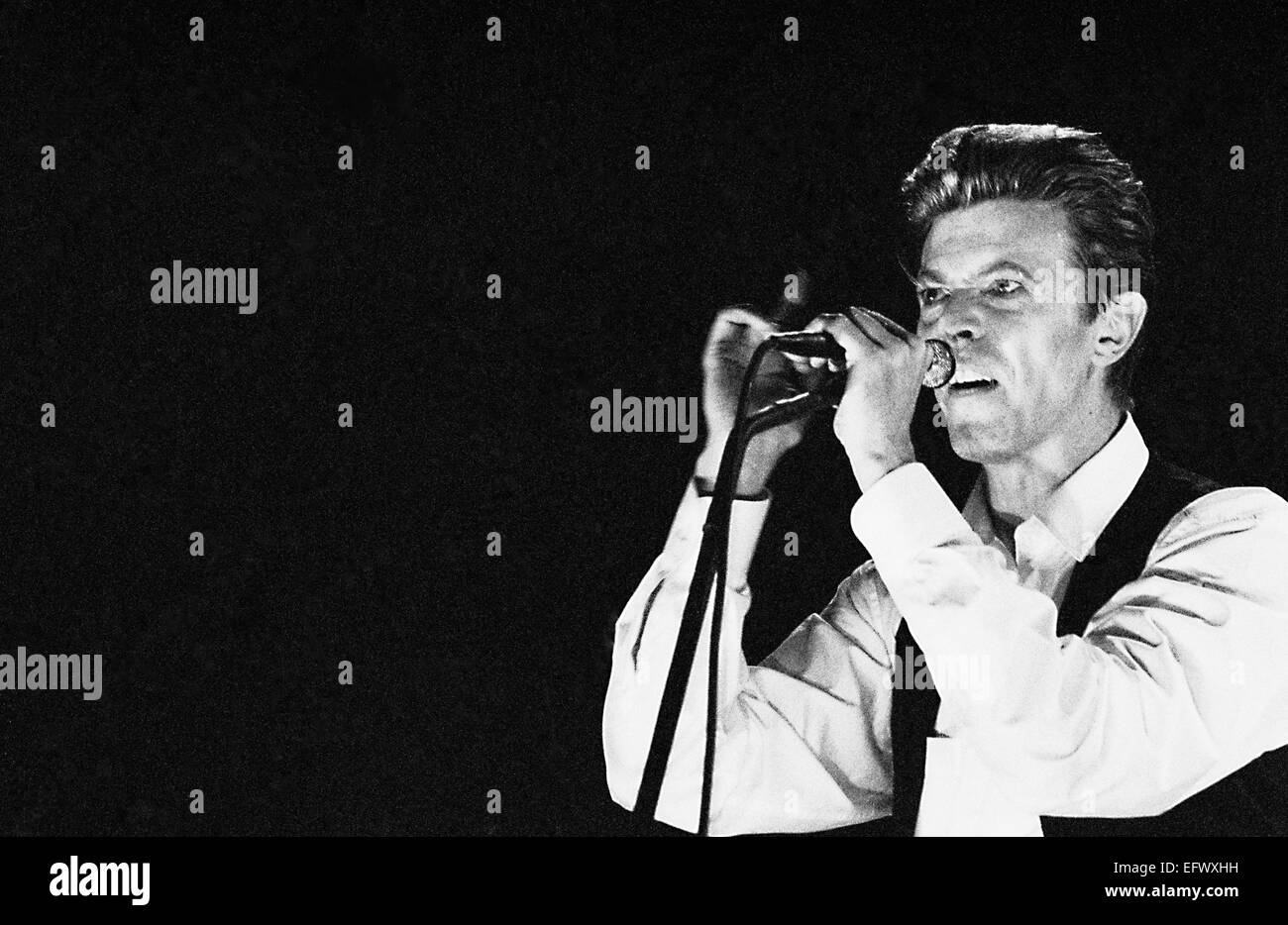 David Bowie in concert on the Sound & Vision Tour in 1990 Italy Stock ...
