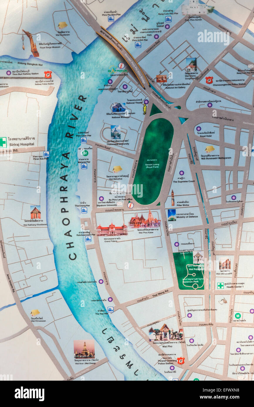 Bangkok map hi-res stock photography and images - Alamy