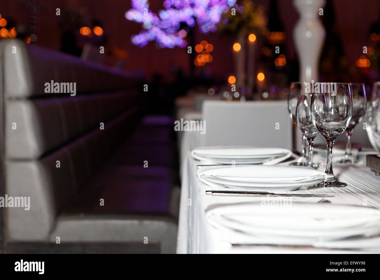 banquet guests at the restaurant for celebrations and parties Stock ...