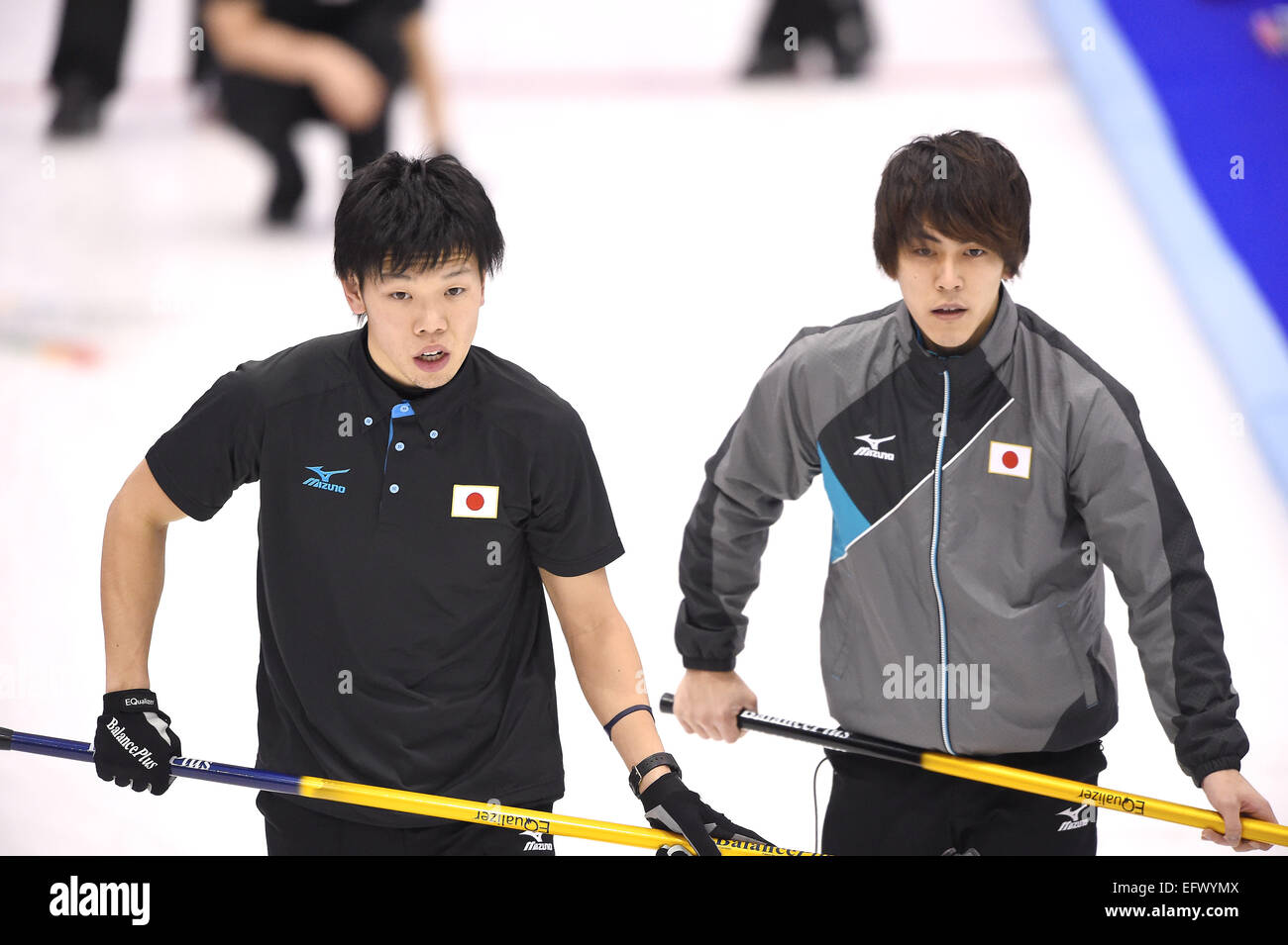 Fuentenueva Pavilion, Granada, Spain. 10th Feb, 2015. (L-R) Kosuke Hirata, Yuya Takigahira (JPN ...
