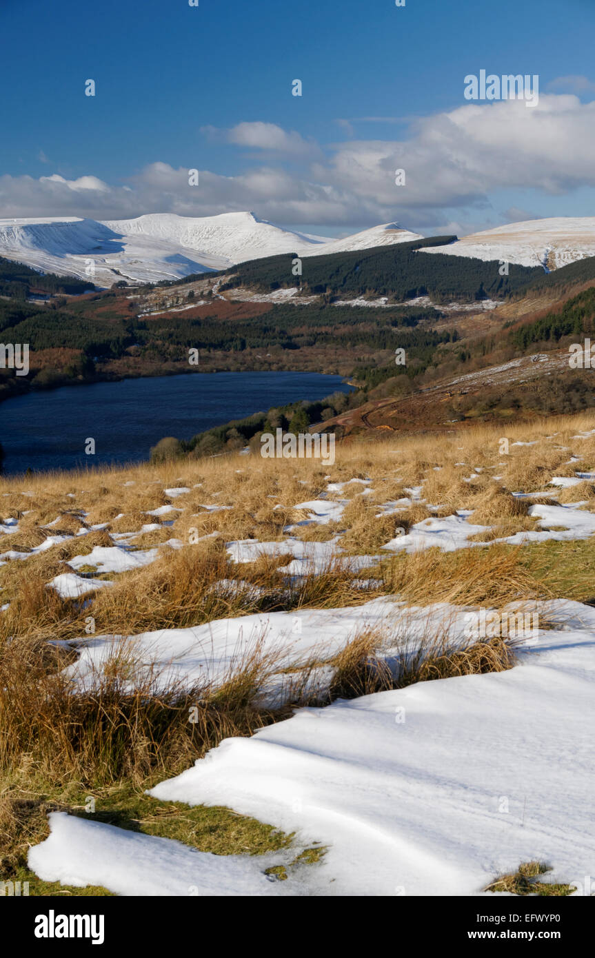 Pentwyn Reservoir, Brecon Beacons National Park, Powys, Wales, UK Stock ...