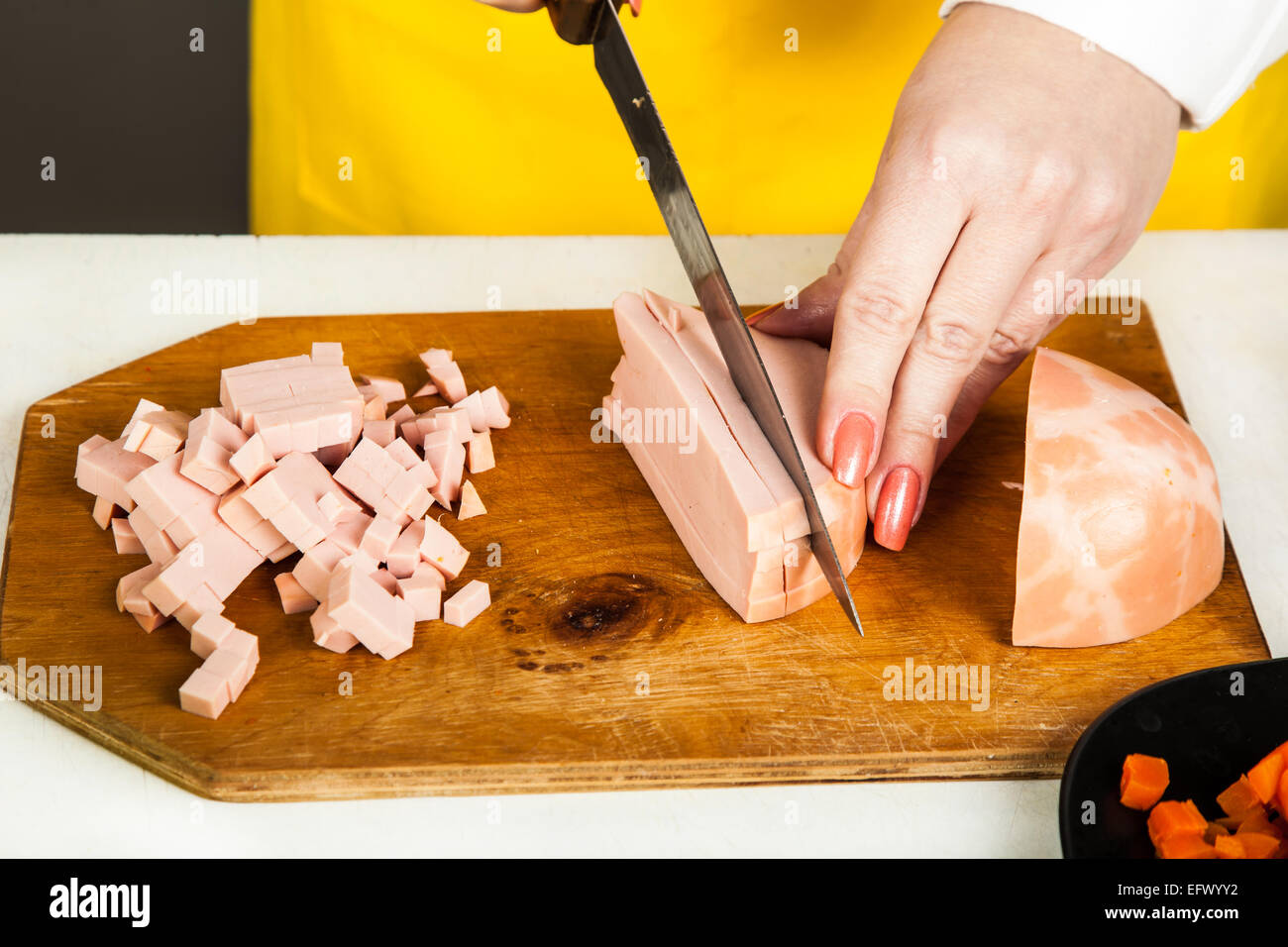 Raw sausage chef hi-res stock photography and images - Alamy