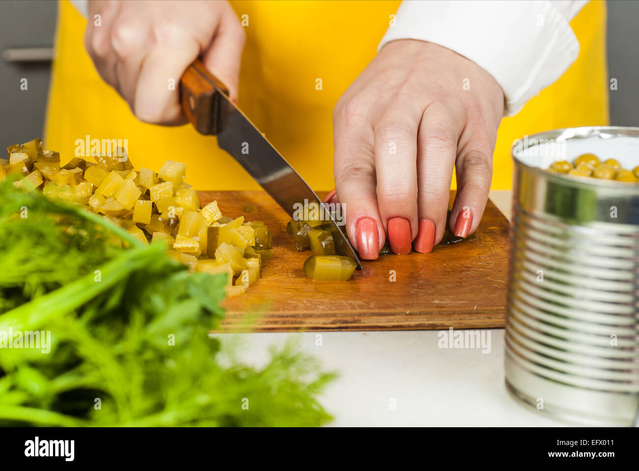 Fresh cucumber cubes hi-res stock photography and images - Alamy