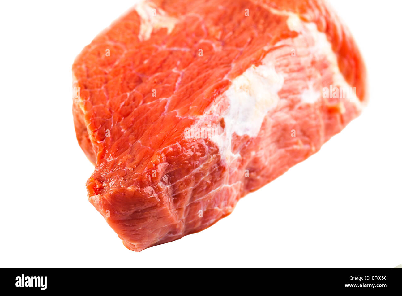 raw beef filet on a white background isolated Stock Photo - Alamy