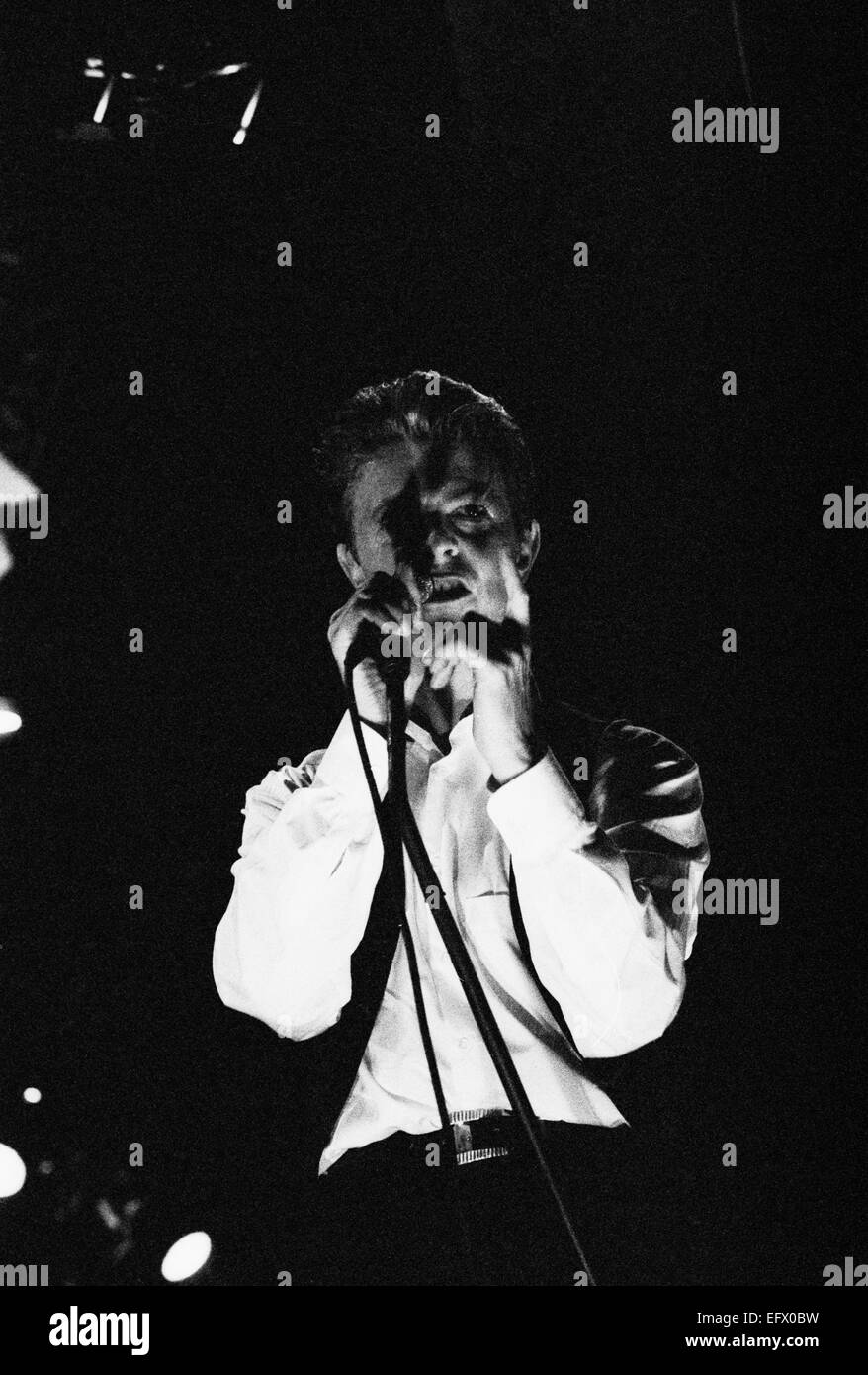 David Bowie in concert on the Sound & Vision Tour in 1990 Italy Stock ...