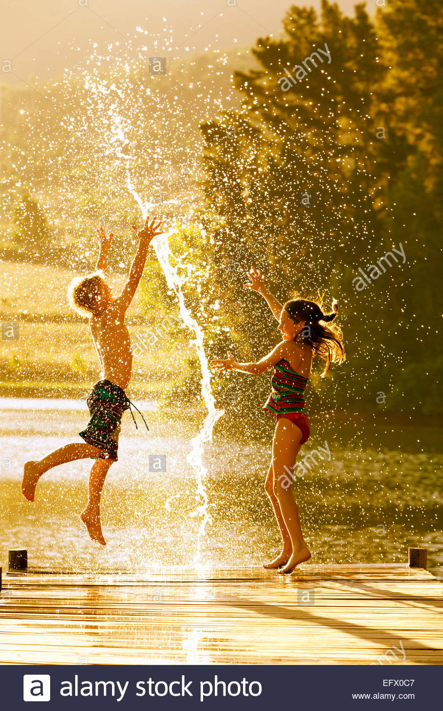 Jumping Into Water Stock Photos & Jumping Into Water Stock Images - Alamy