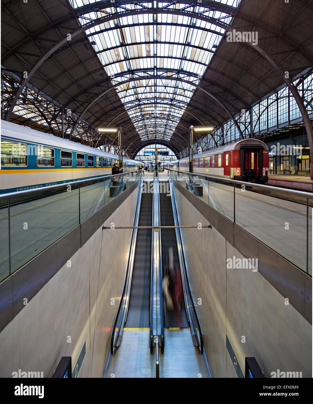 Prague main railway station Stock Photo - Alamy
