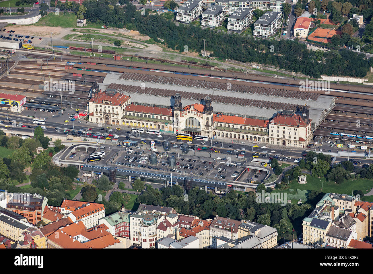 Prague main railway station Stock Photo - Alamy