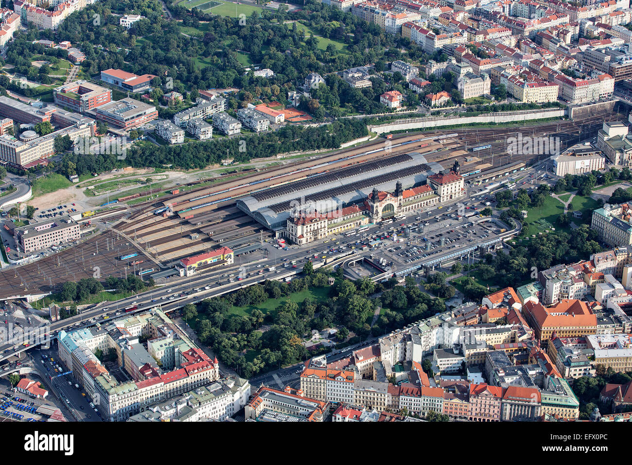 Prague main railway station Stock Photo - Alamy