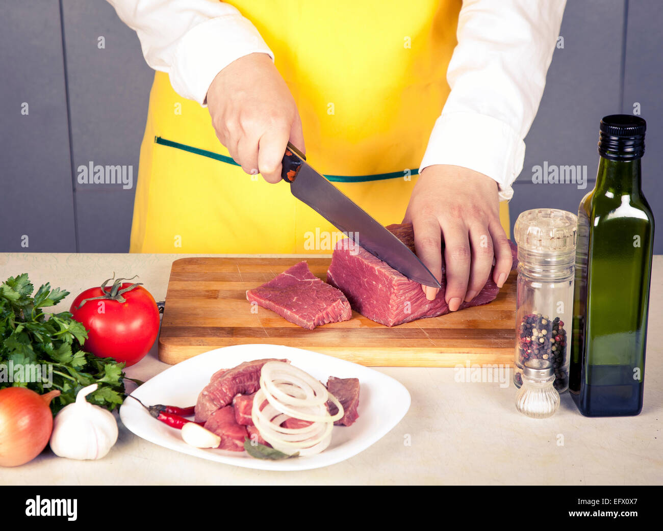 Meat cutting hi-res stock photography and images - Alamy