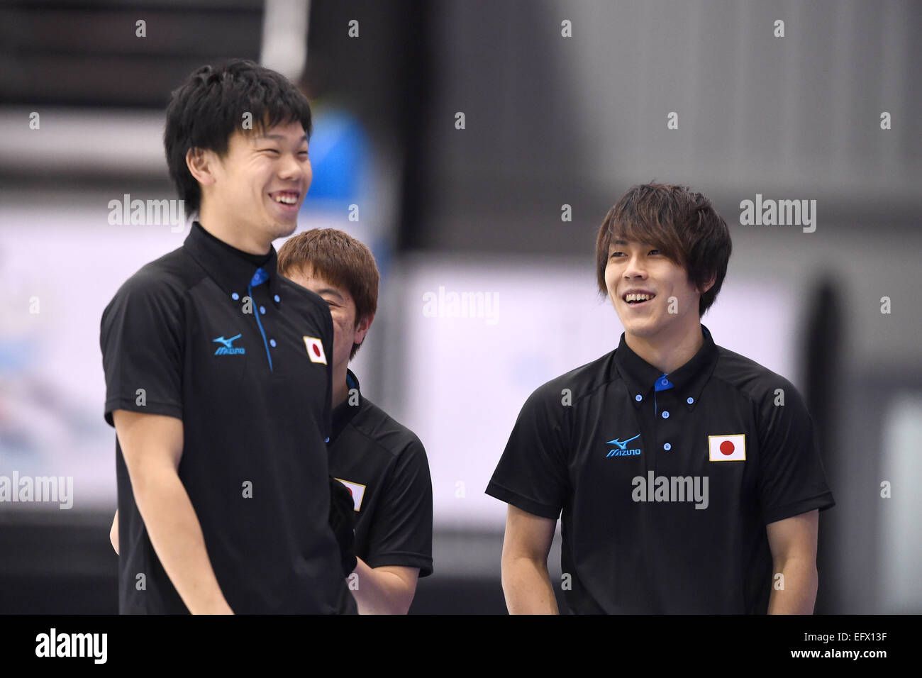 Fuentenueva Pavilion, Granada, Spain. 10th Feb, 2015. (L-R) Kosuke Hirata, Yuya Takigahira (JPN ...