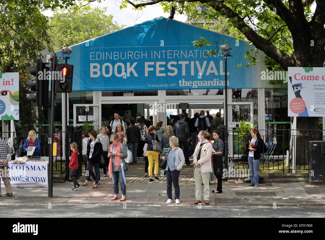 General views of the Edinburgh International Book Festival Featuring ...
