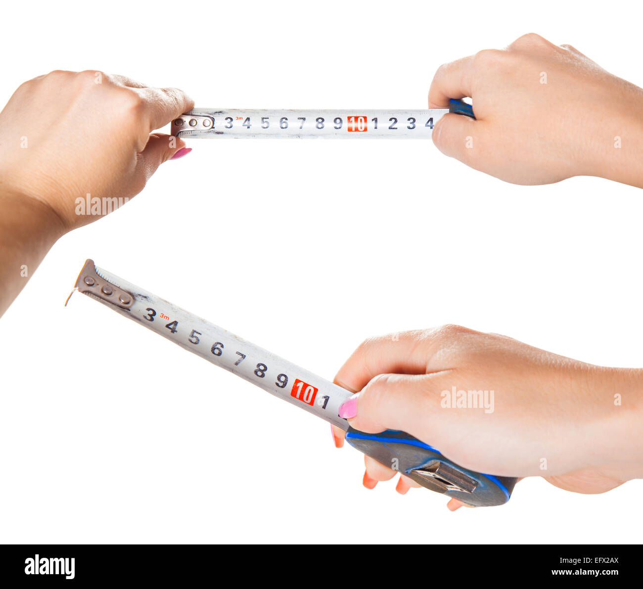 two lines, isolated white background Stock Photo - Alamy