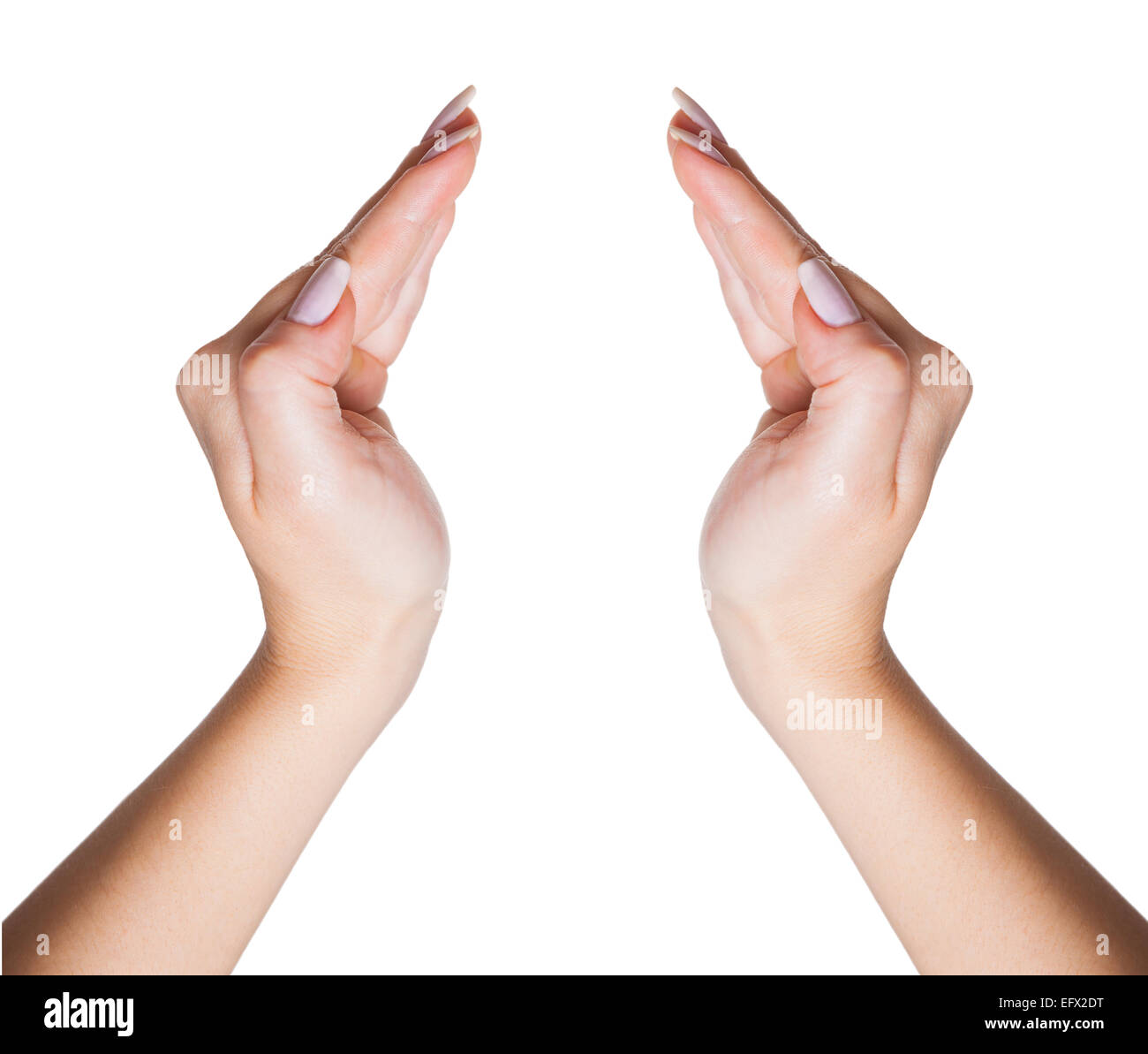 two hands isolated white background Stock Photo - Alamy