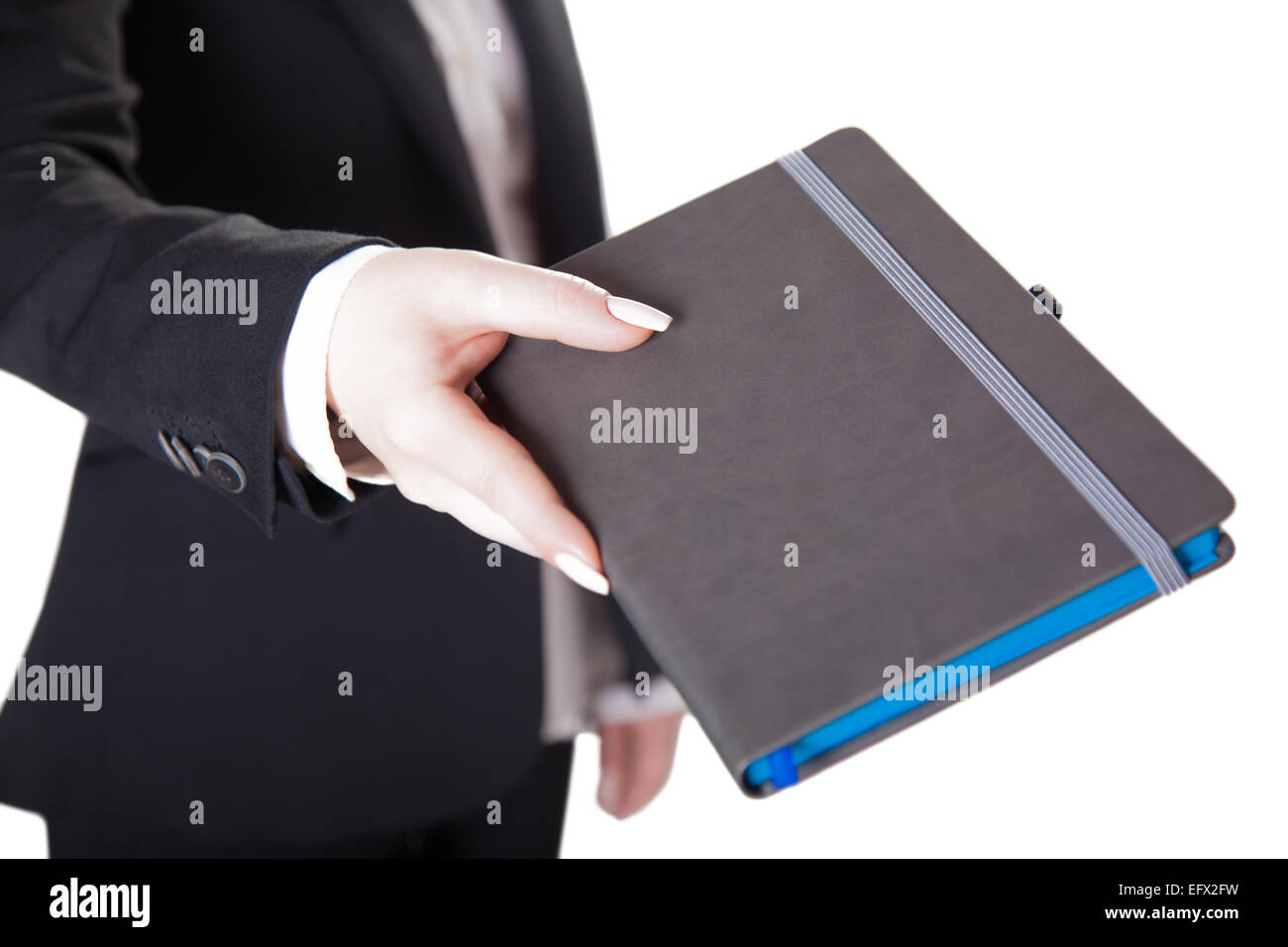 girl gives a book, isolated white background Stock Photo - Alamy