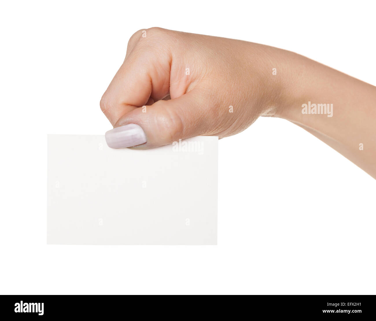 hand with paper, isolated white background Stock Photo - Alamy