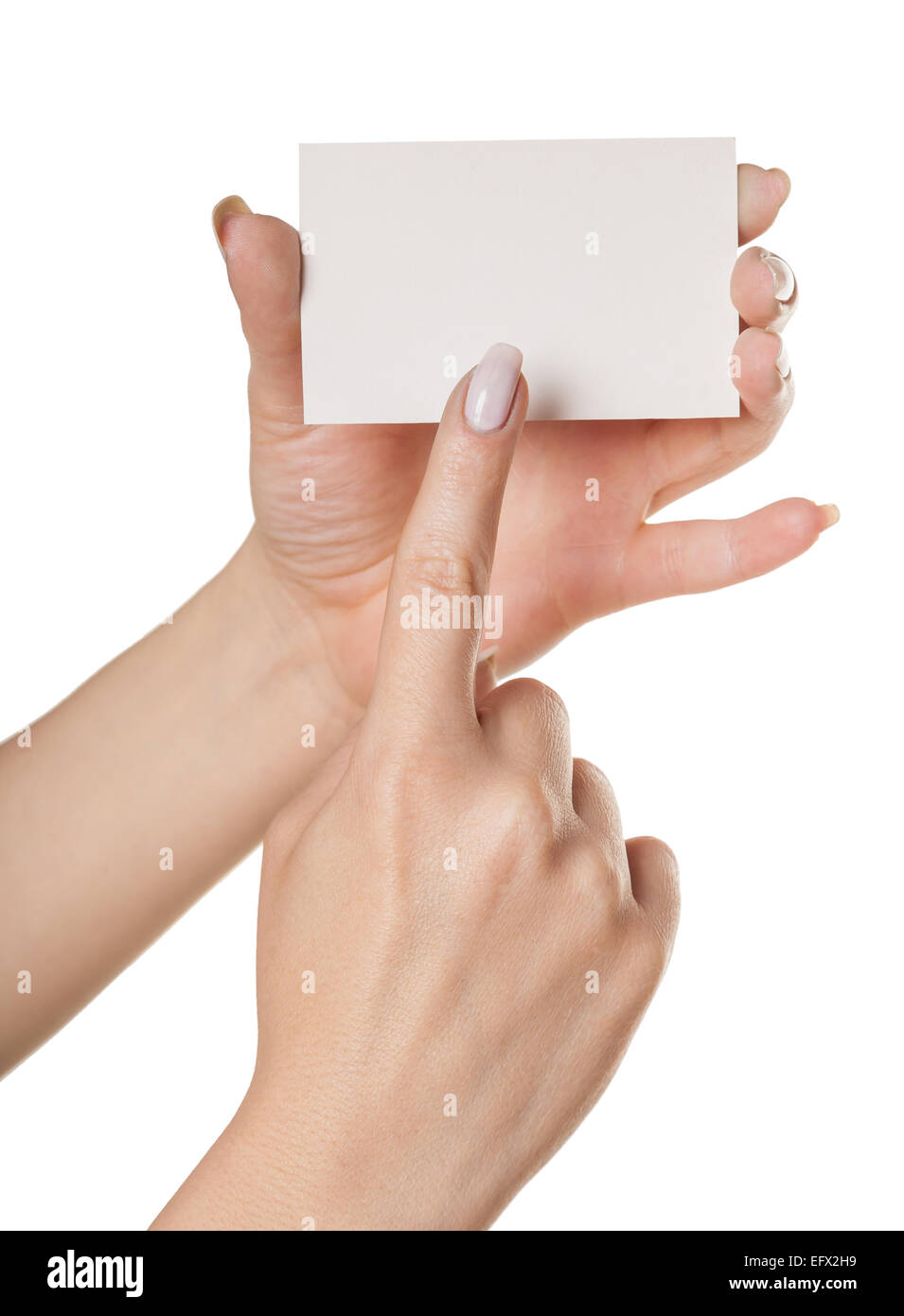 show visit card, isolated white background Stock Photo - Alamy