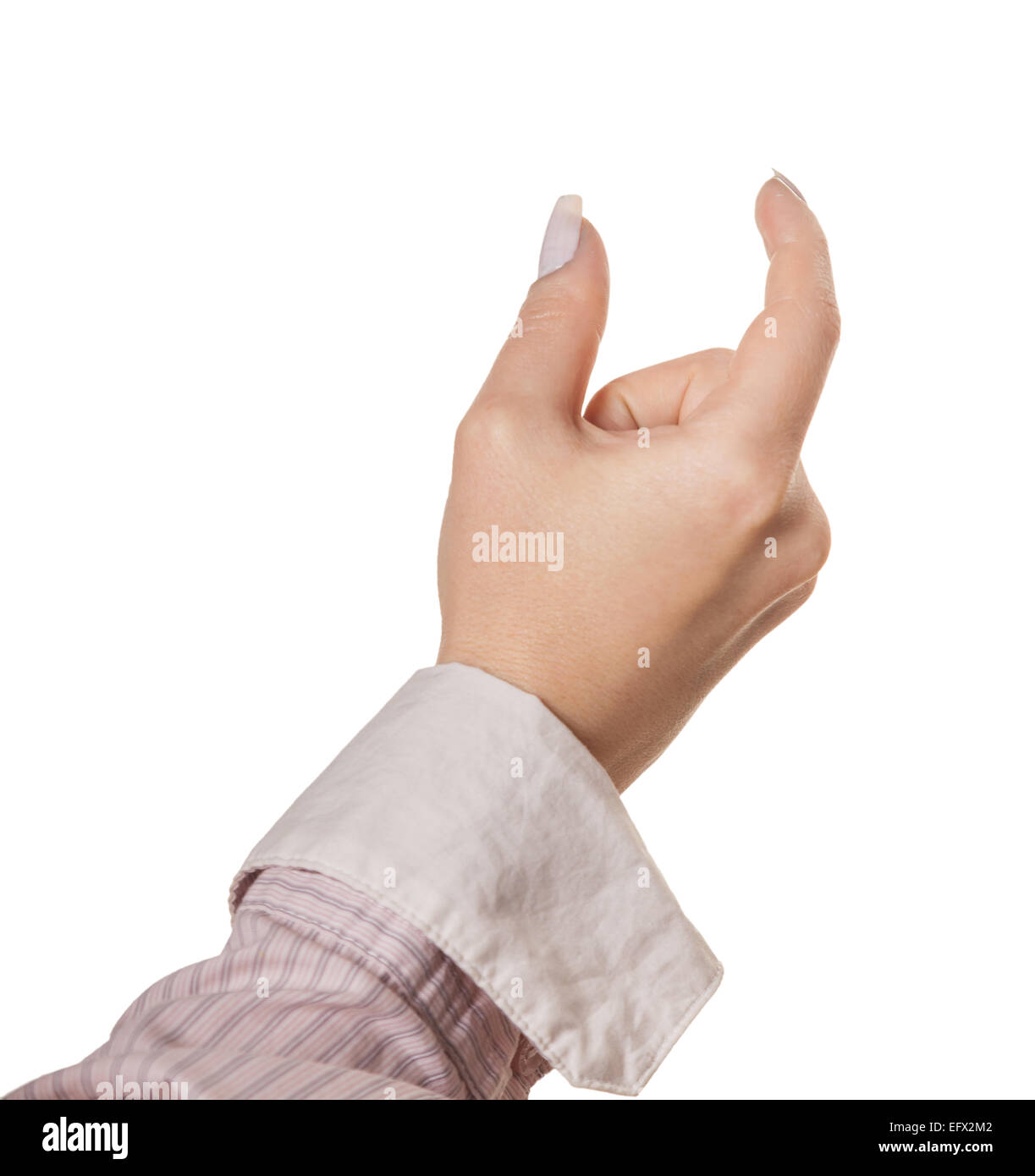 hand holding, isolated white background Stock Photo - Alamy