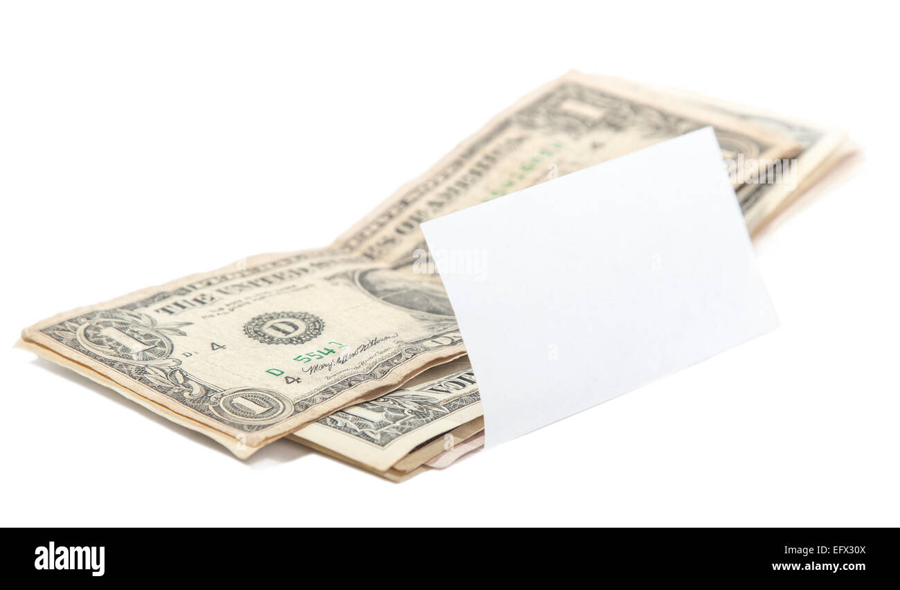 very little money isolated white background Stock Photo - Alamy