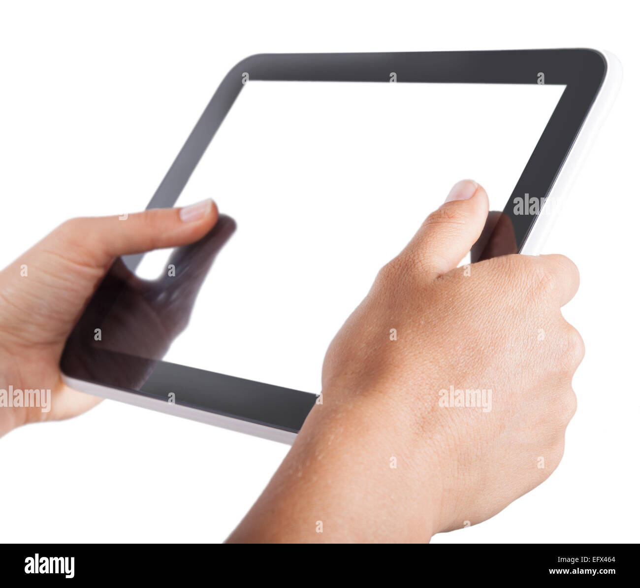 Hands at screen of digital pad hi-res stock photography and images - Alamy