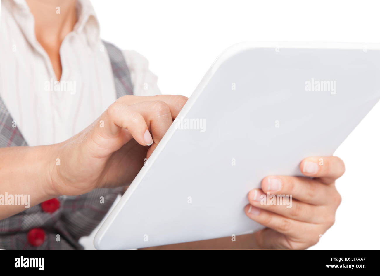 Hands at screen of digital pad hi-res stock photography and images - Alamy