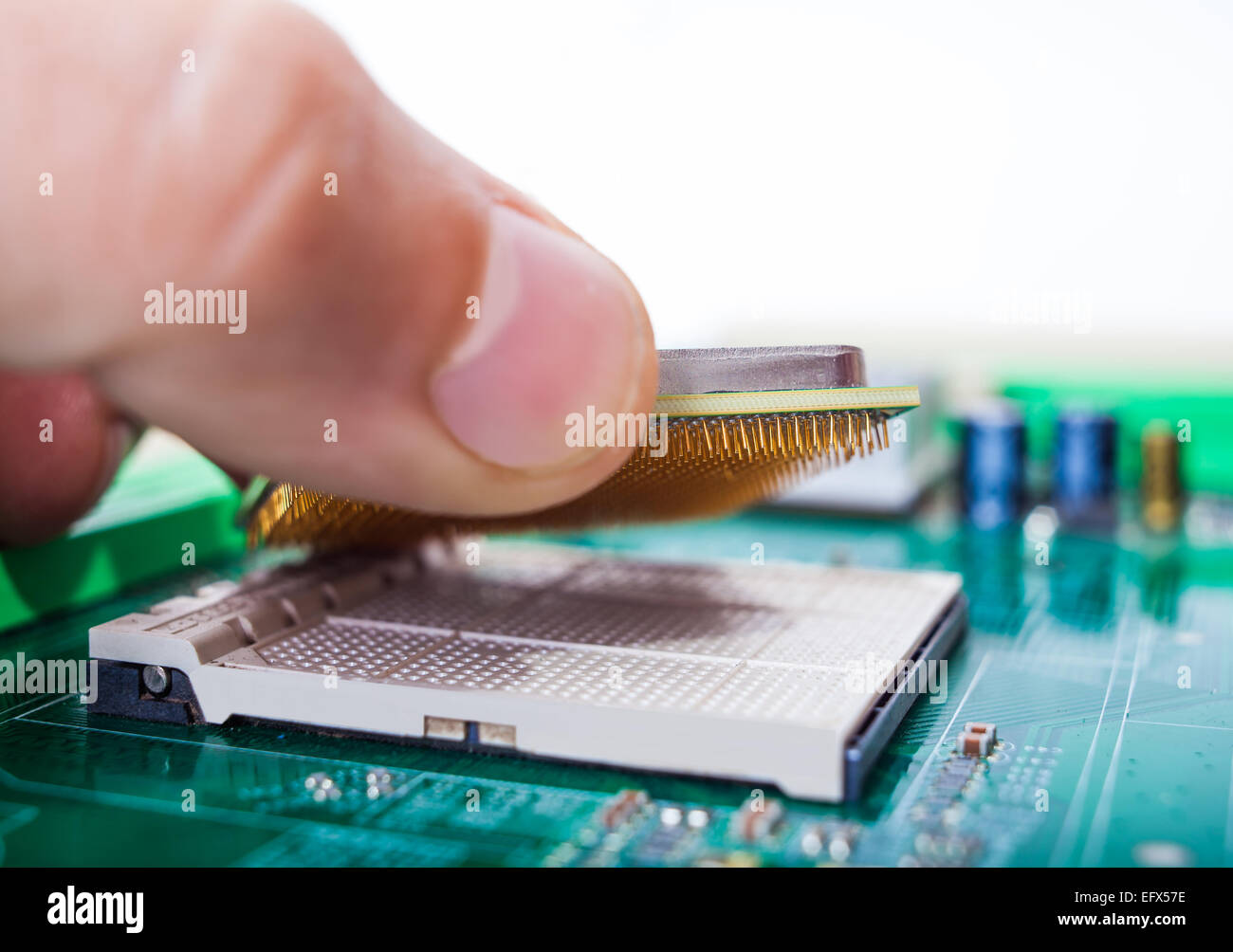 collection of computer parts and repair motherboard Stock Photo - Alamy