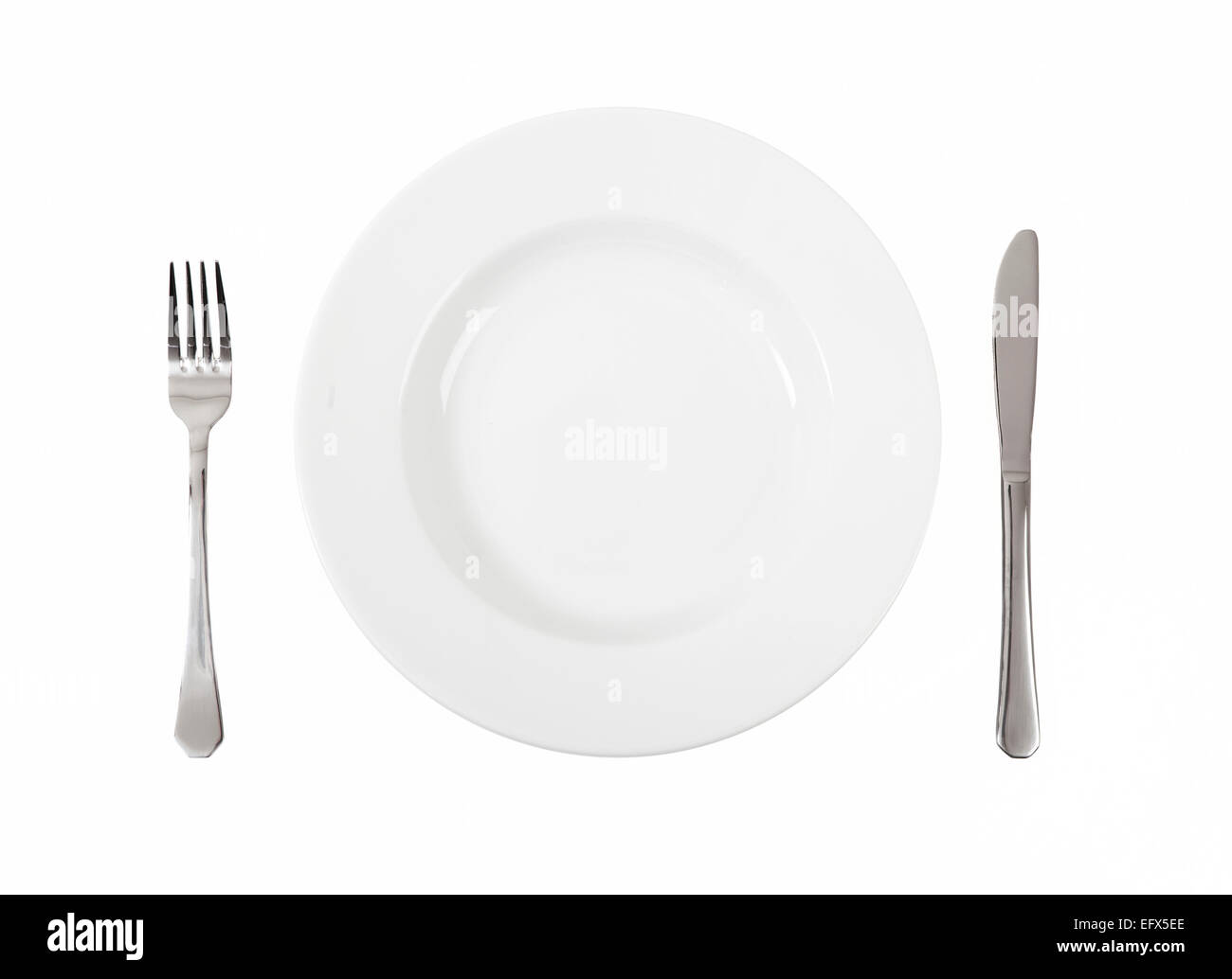 Dinner Plate With Fork And Knife