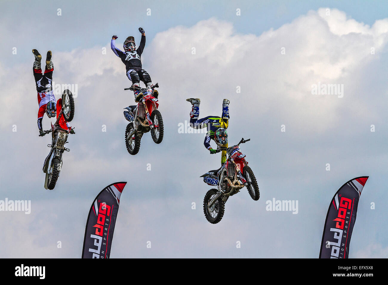 Motorbike Display Team In action Berkshire UK Stock Photo - Alamy
