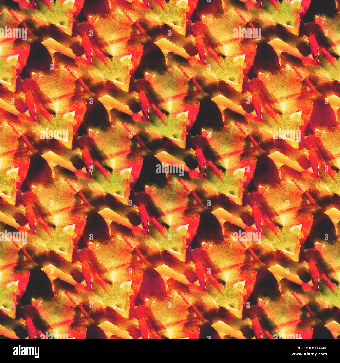 palette style picture orange, yellow frame watercolor seamless b Stock ...