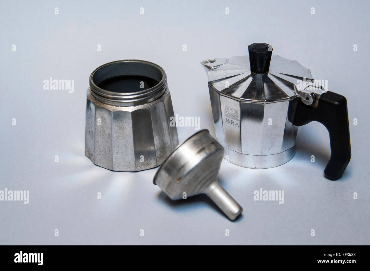 Studio Shot Of Italian Coffee Maker Stock Photo - Alamy