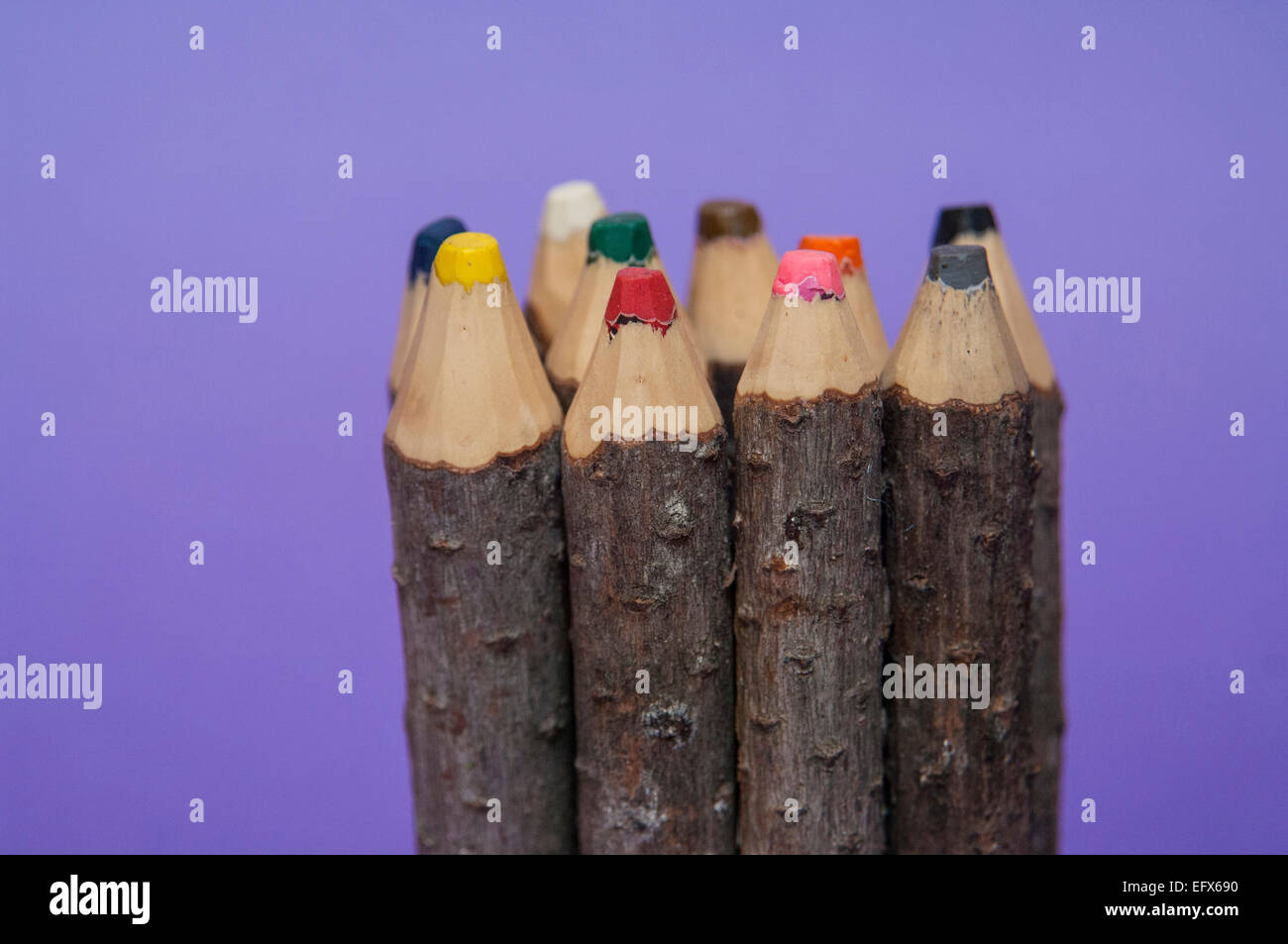 Several colored pencils Stock Photo - Alamy